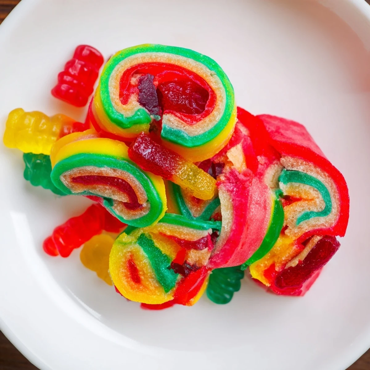 Colorful Candy Roll-Ups with Gummies